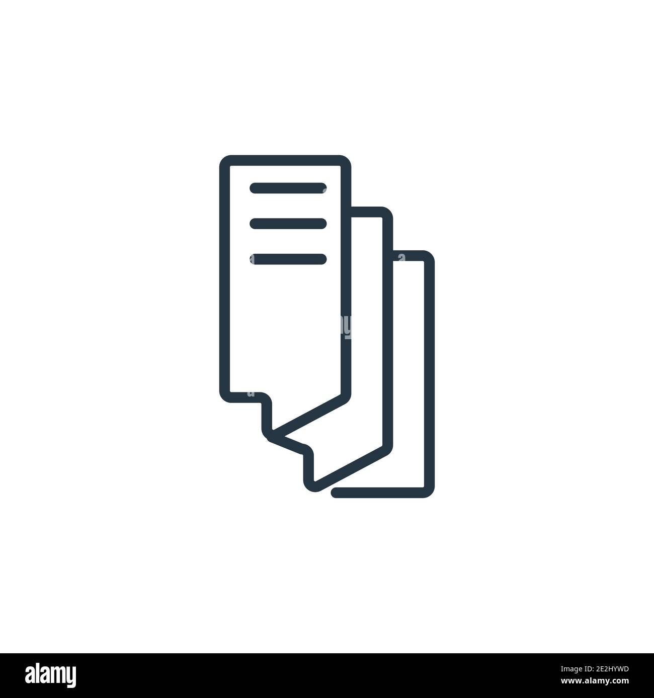 Flyer outline vector icon. Thin line black flyer icon, flat vector ...