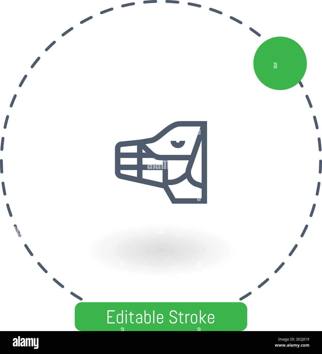 muzzle vector icon editable stroke outline icons for web and mobile ...