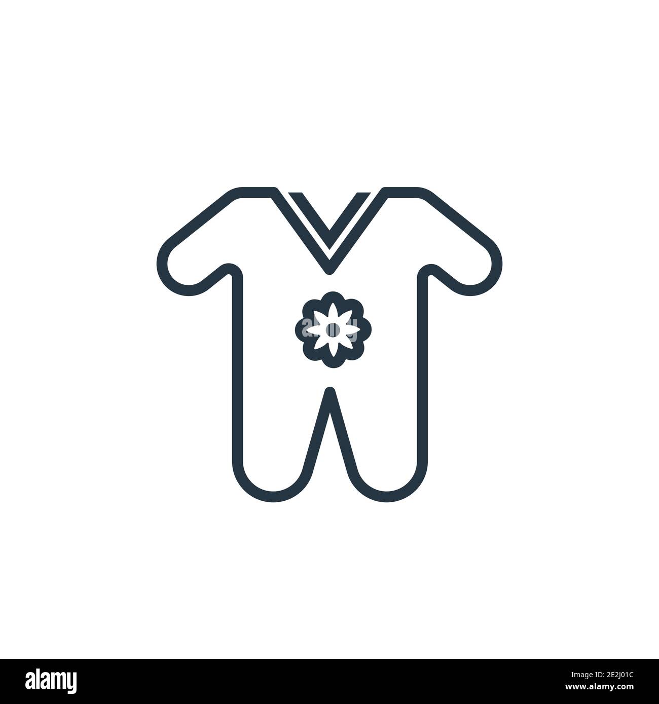 Overall outline vector icon. Thin line black overall icon, flat vector ...