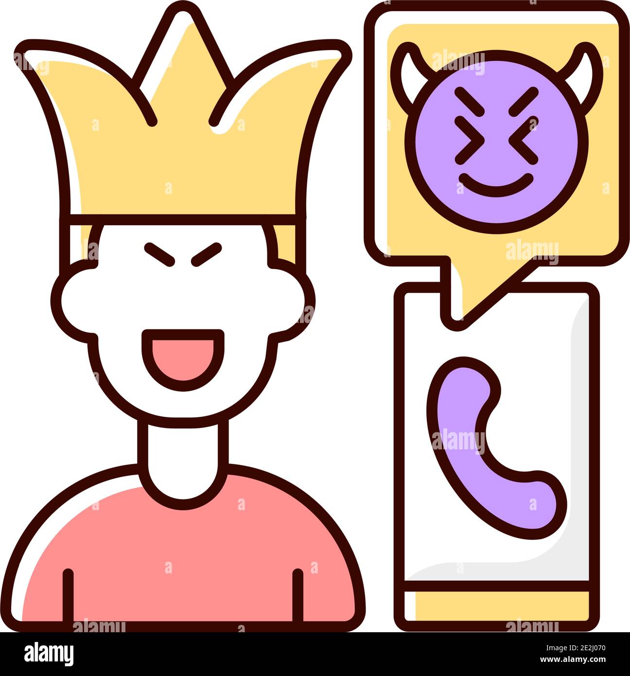 Phone pranking RGB color icon Stock Vector Image & Art - Alamy