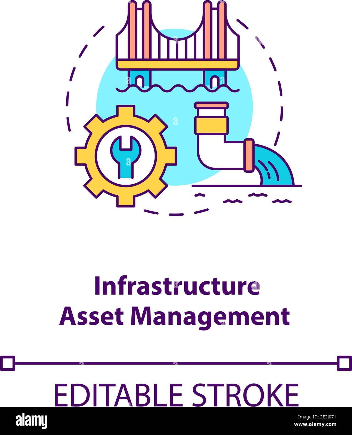 Infrastructure asset management concept icon Stock Vector Image & Art ...
