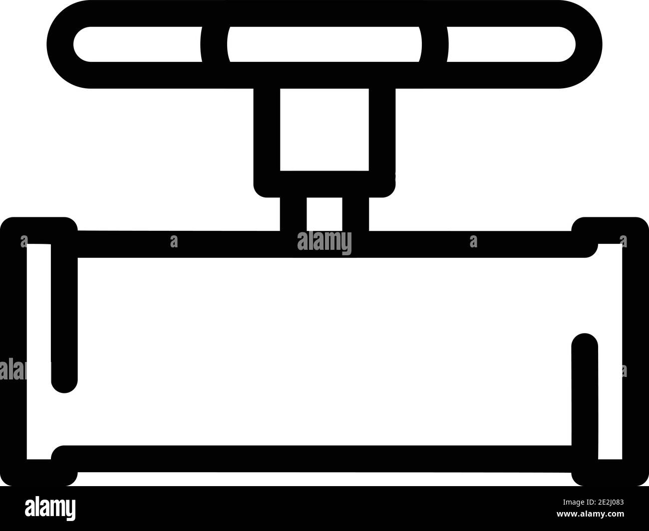 Valve pipe icon. Outline valve pipe vector icon for web design isolated ...