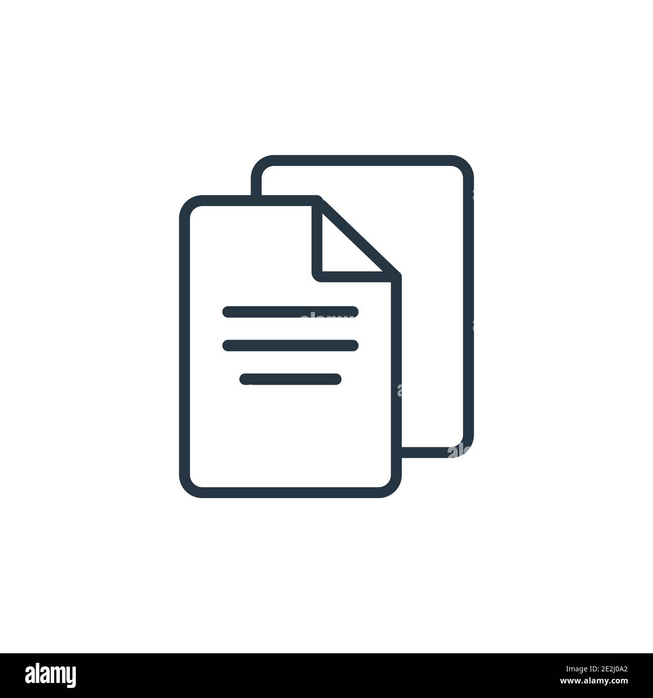 Files outline vector icon. Thin line black files icon, flat vector ...