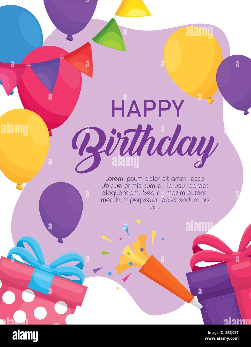 Happy birthday icon set vector design Stock Vector Image & Art - Alamy