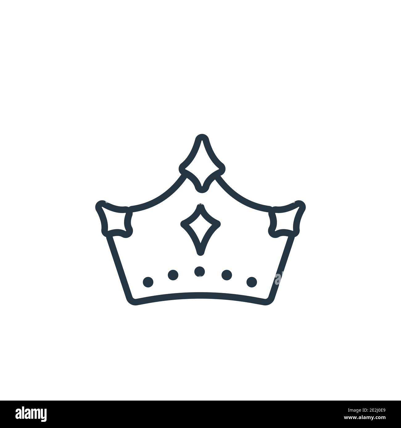 Princess outline vector icon. Thin line black princess icon, flat ...
