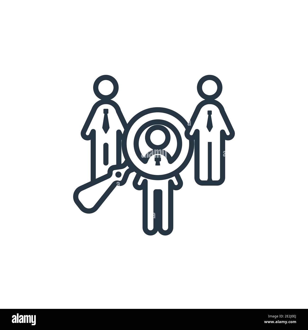 Selection outline vector icon. Thin line black selection icon, flat ...