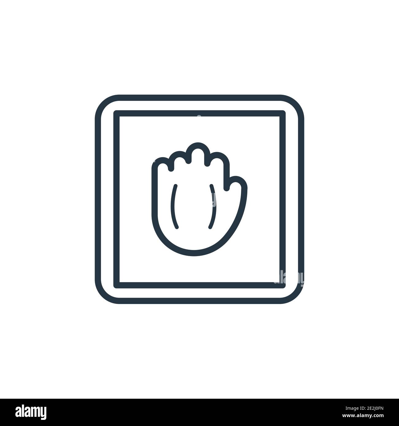 Grab outline vector icon. Thin line black grab icon, flat vector simple ...