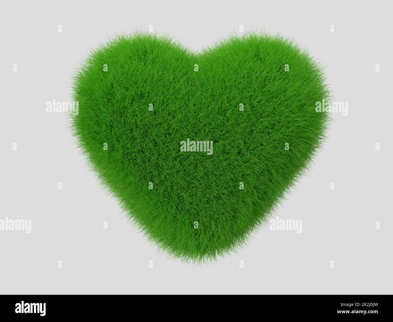 A green grass heart shape for Valentine concept, 3D rendering Stock ...
