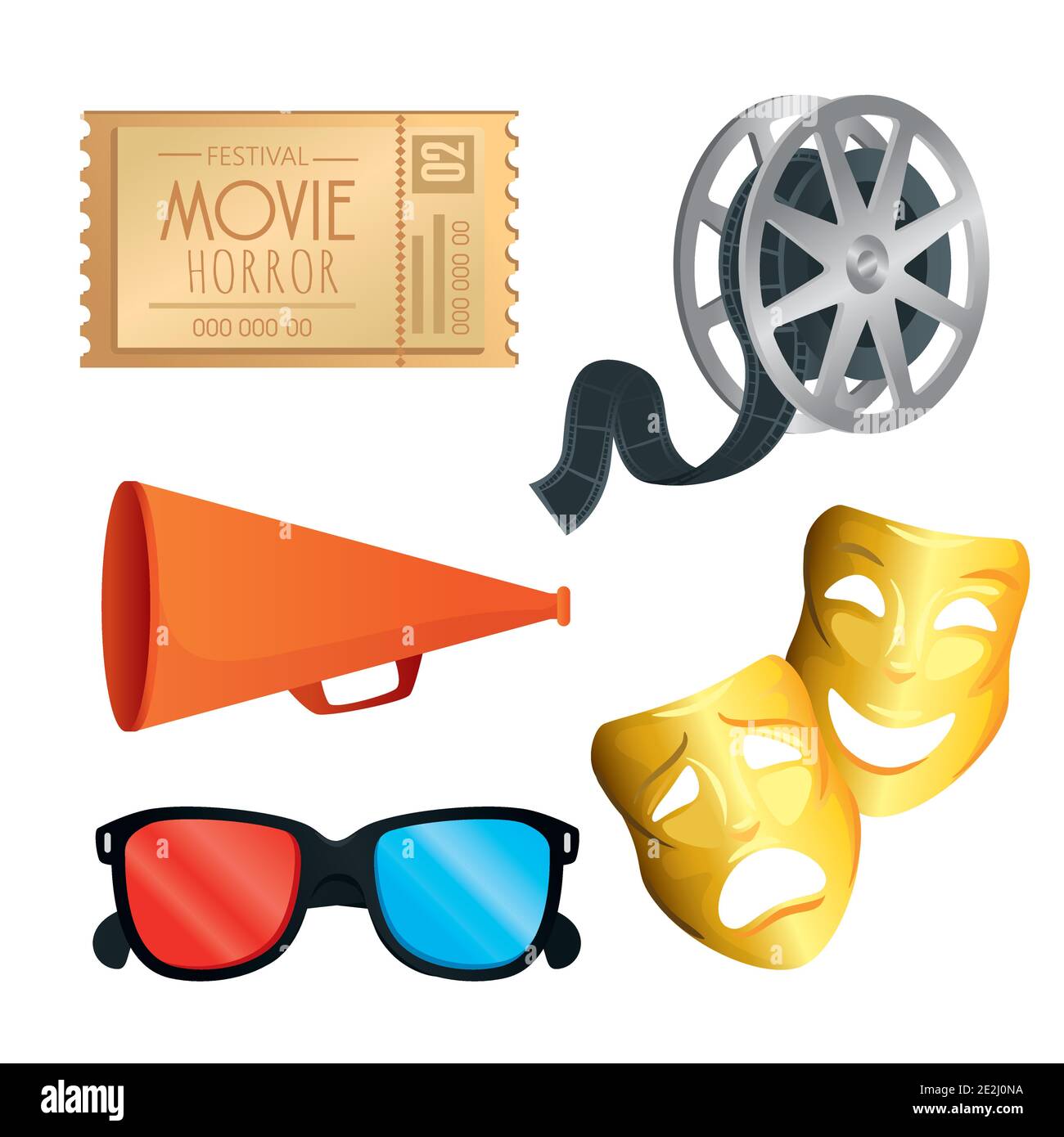 Cinema symbol set vector design Stock Vector Image & Art - Alamy