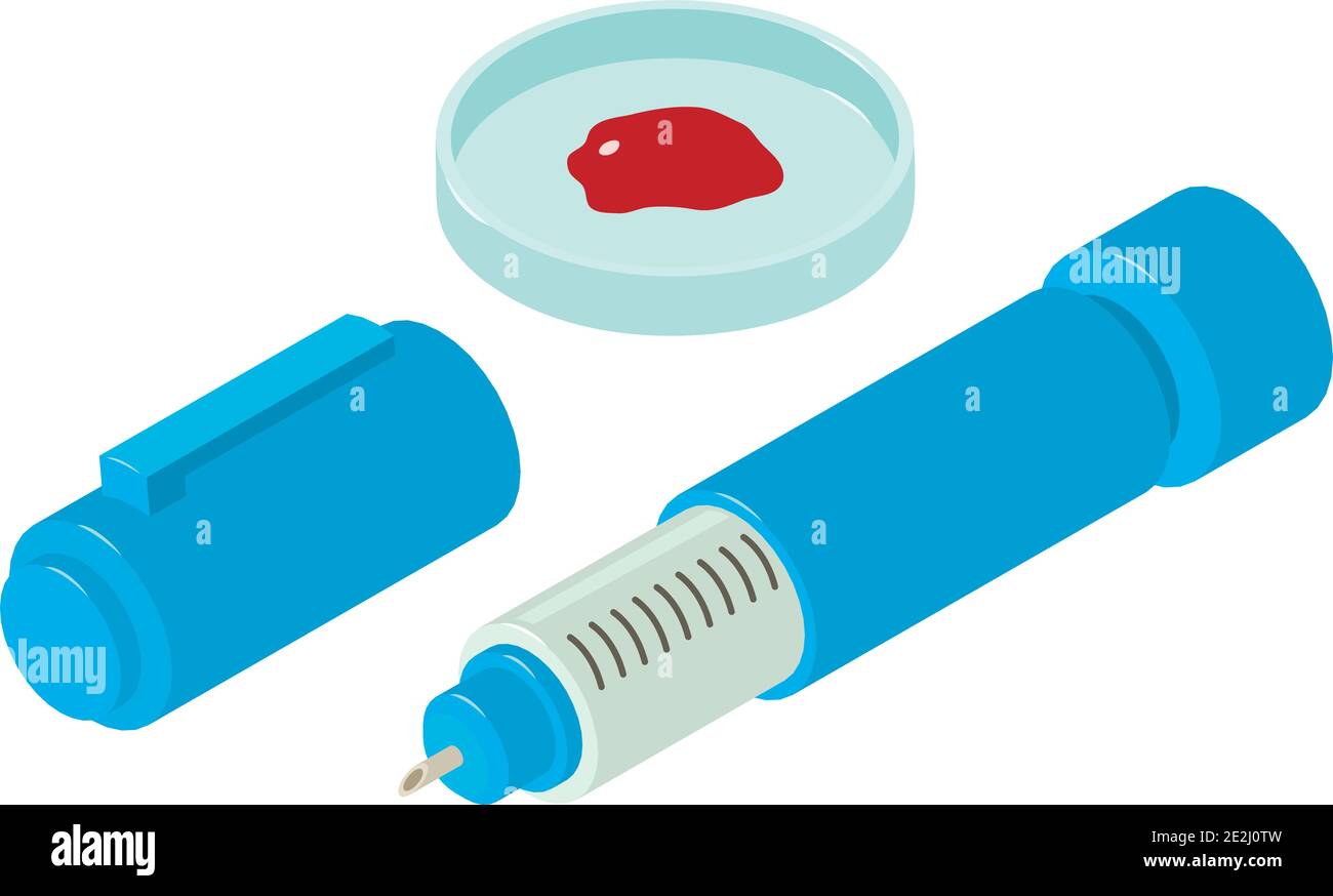Blood test icon. Isometric illustration of blood test vector icon for ...