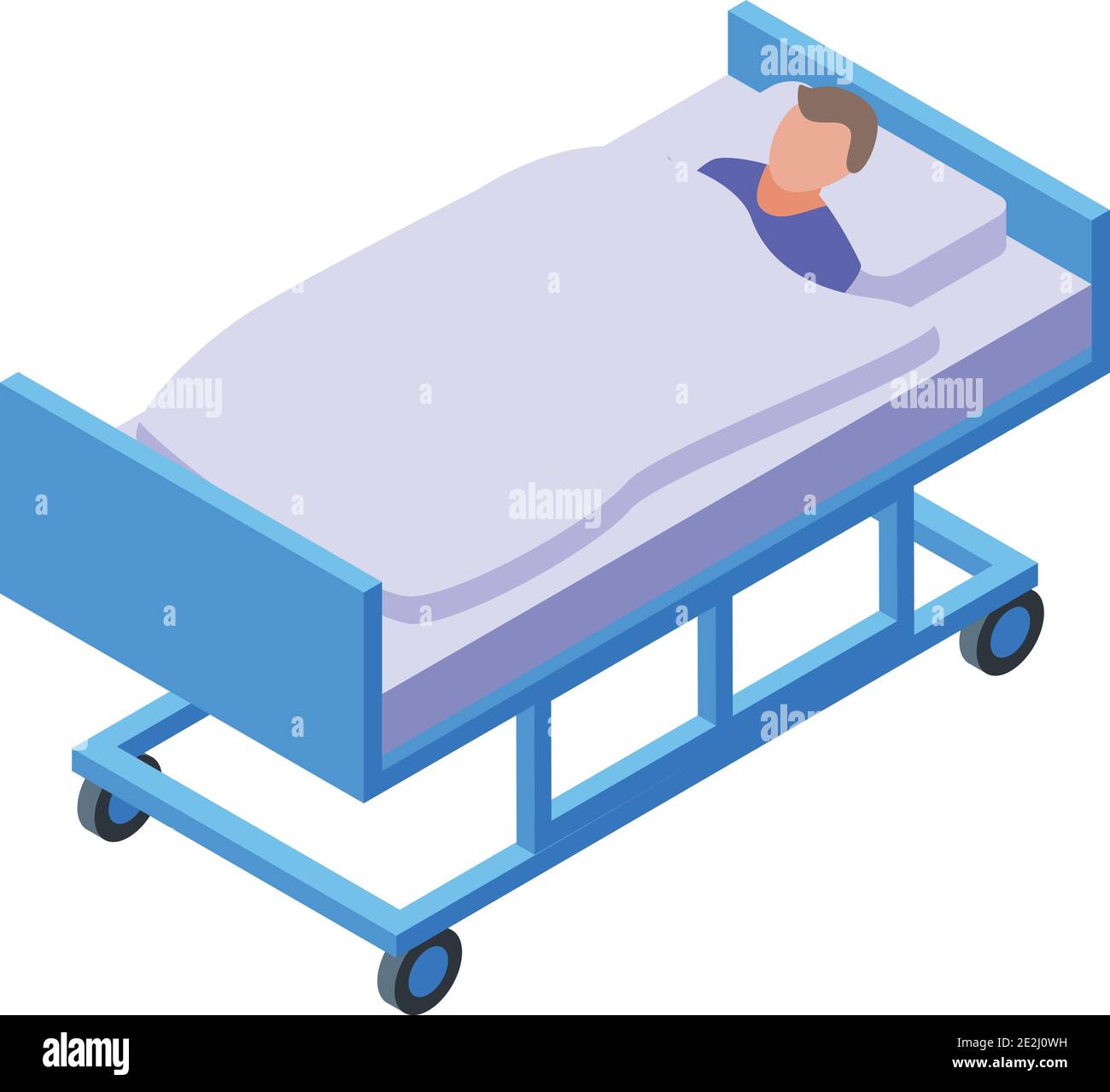 Hospital patient icon. Isometric of hospital patient vector icon for ...