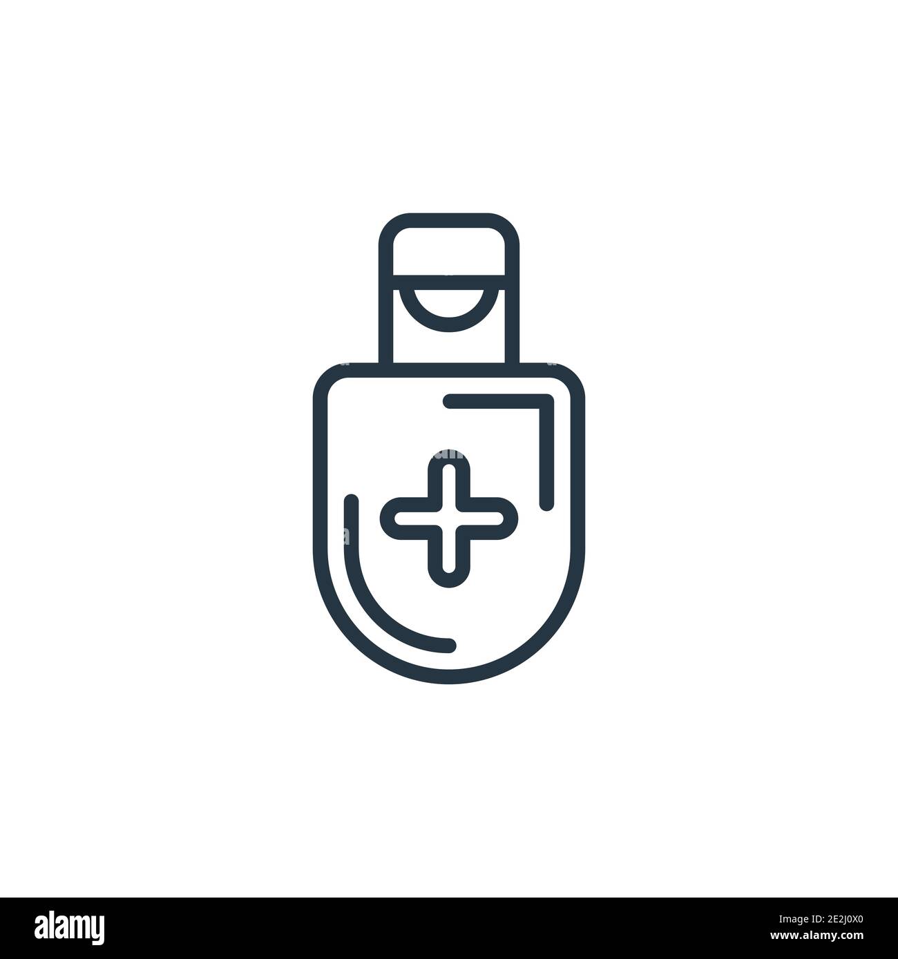 Antiseptic outline vector icon. Thin line black antiseptic icon, flat ...