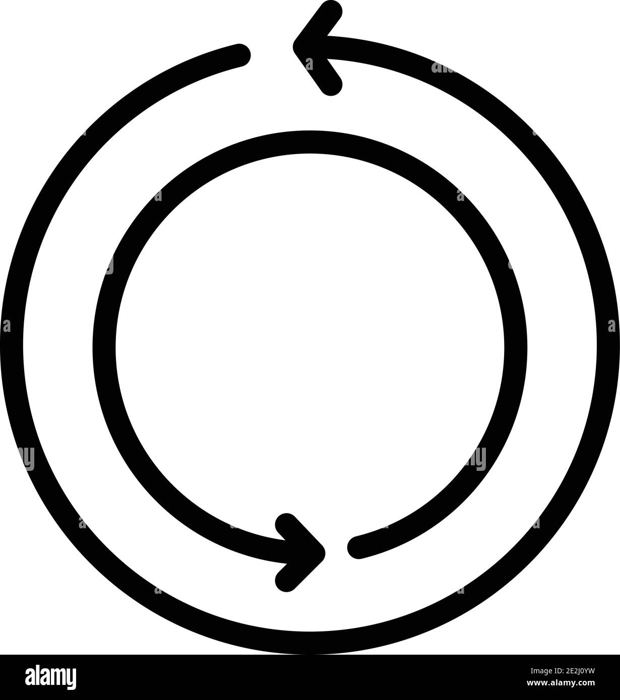 Circle flow icon. Outline circle flow vector icon for web design ...