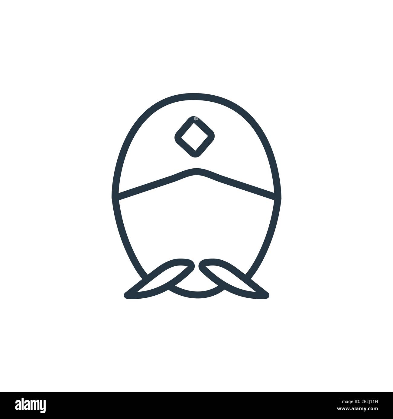 Indian man outline vector icon. Thin line black indian man icon, flat ...