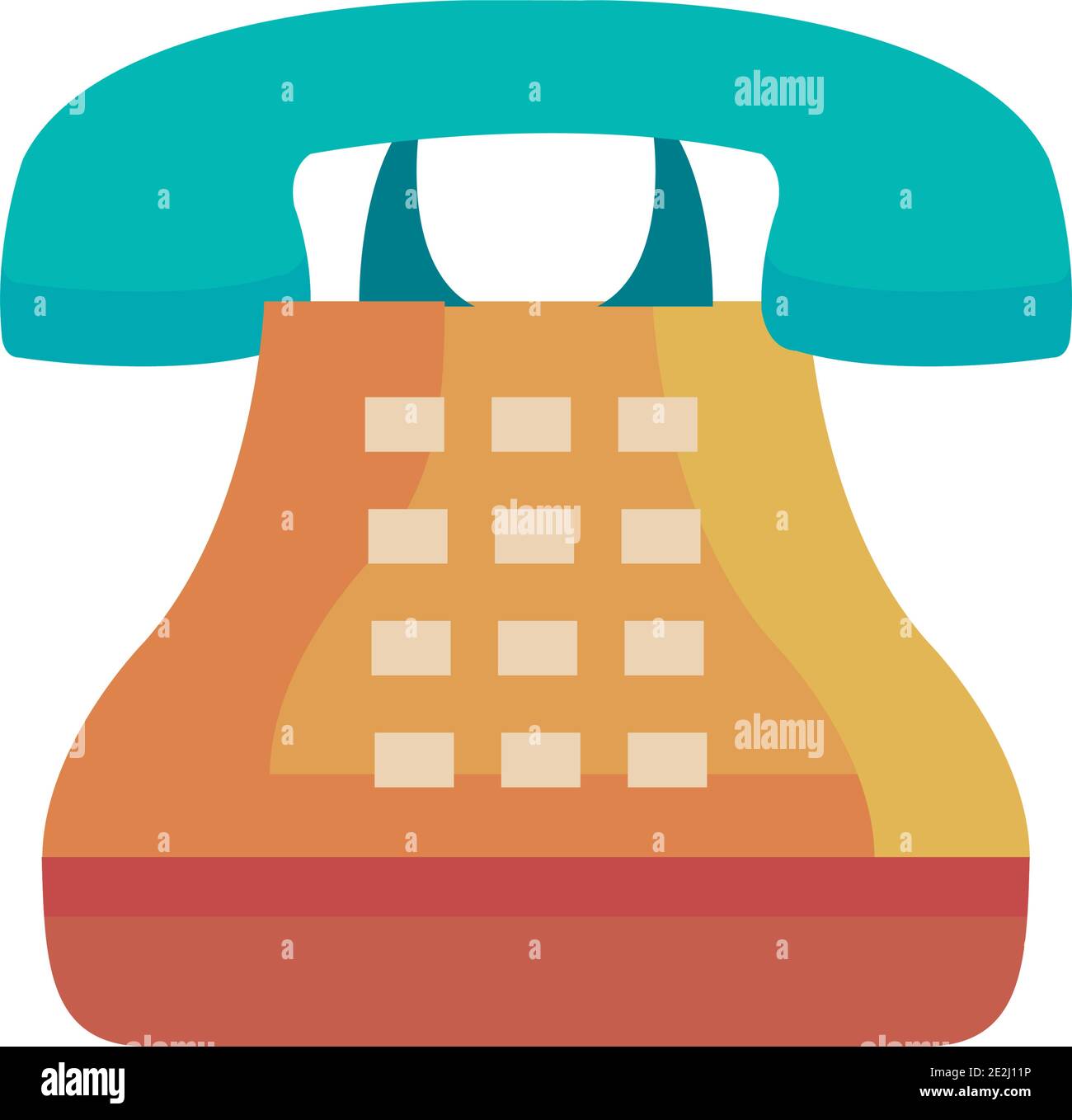 old retro telephone digital device icon Stock Vector Image & Art - Alamy