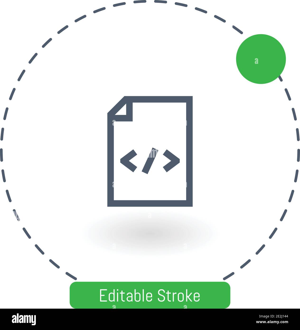 html file vector icon editable stroke outline icons for web and mobile ...