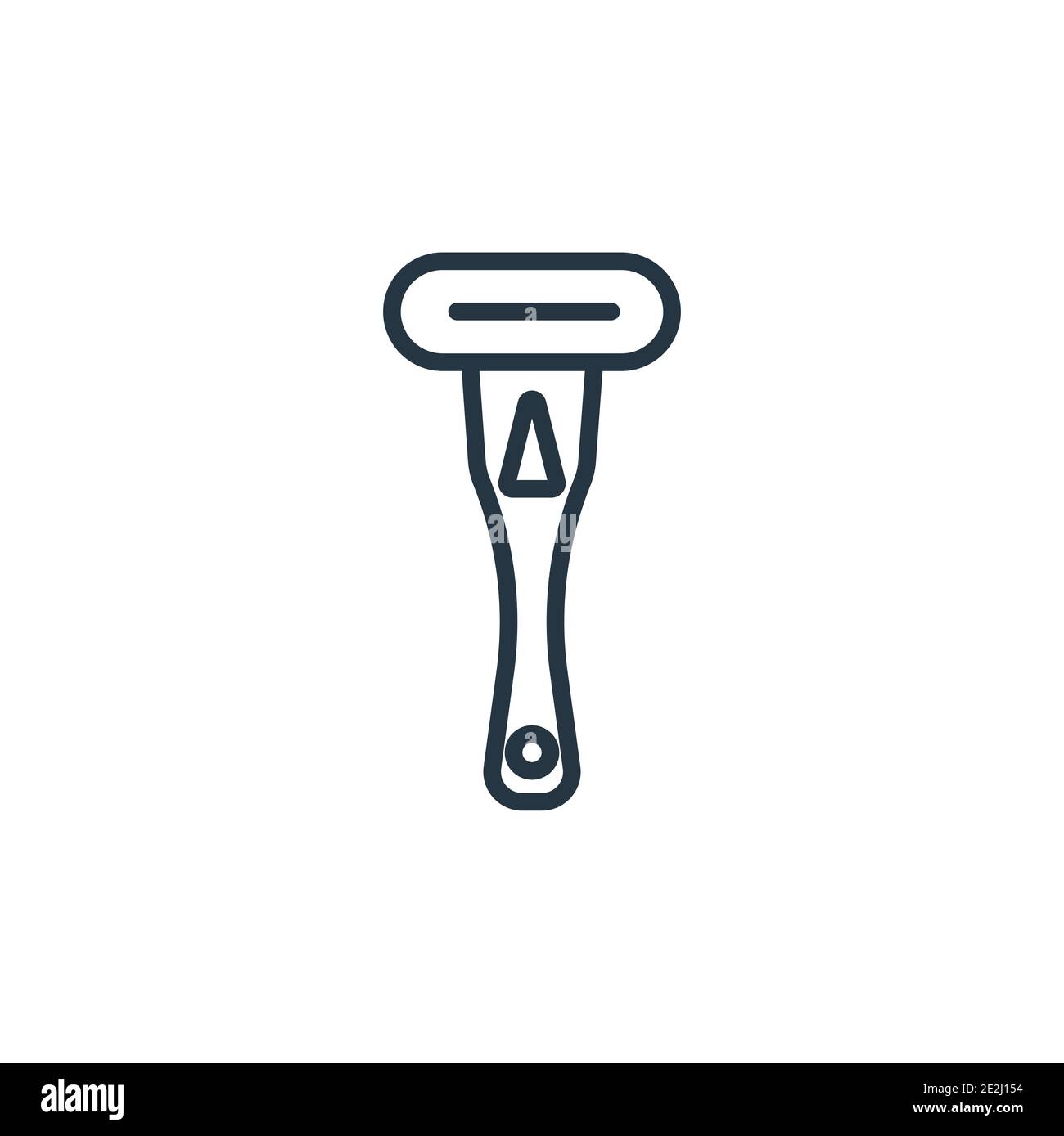 Shaving razor outline vector icon. Thin line black shaving razor icon ...