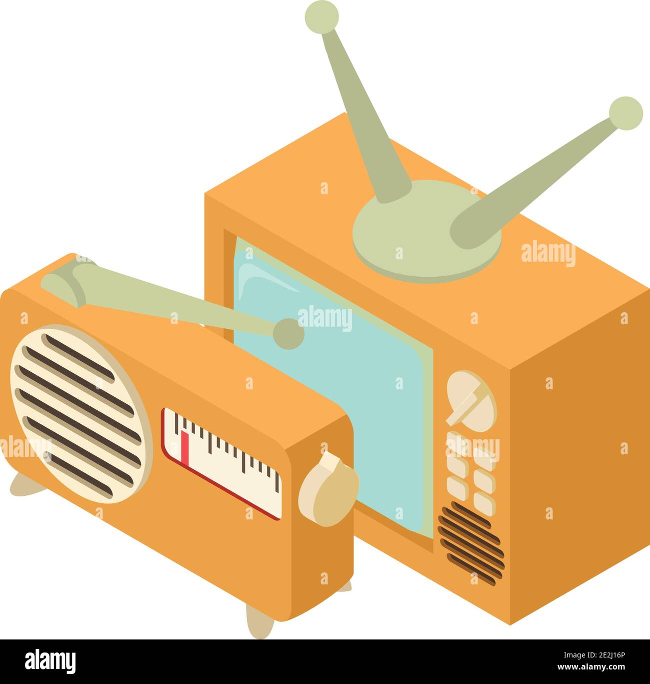 Retro media icon. Isometric illustration of retro media vector icon for ...