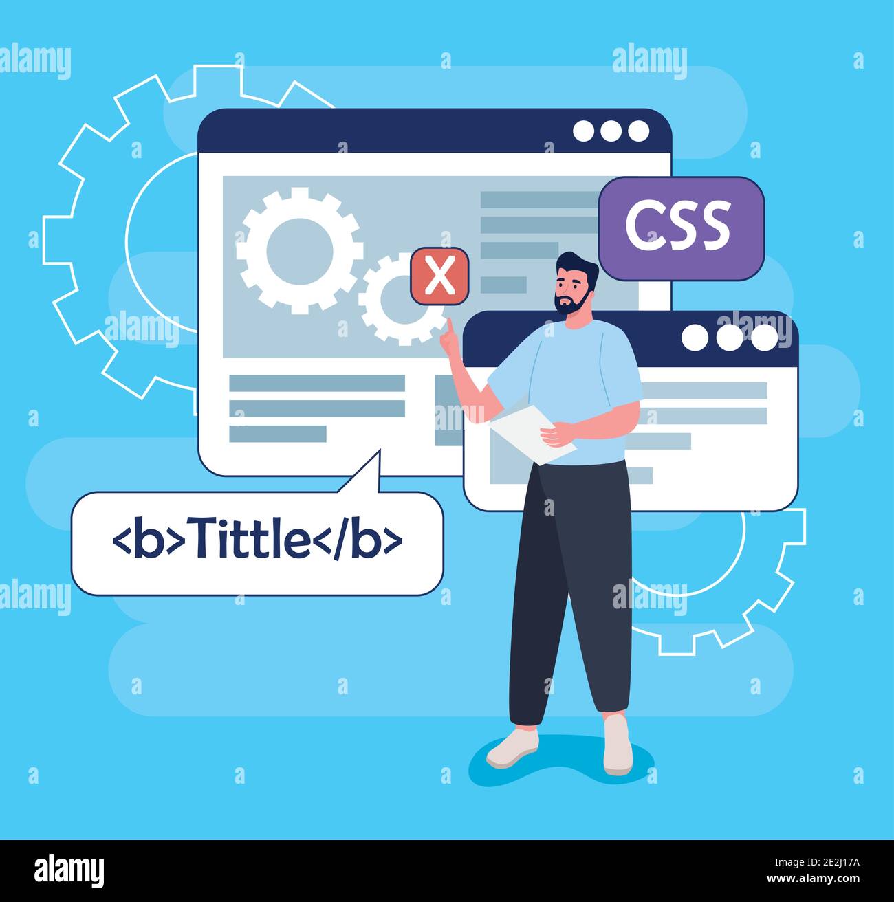 development software with languages and templates webpages Stock Vector ...