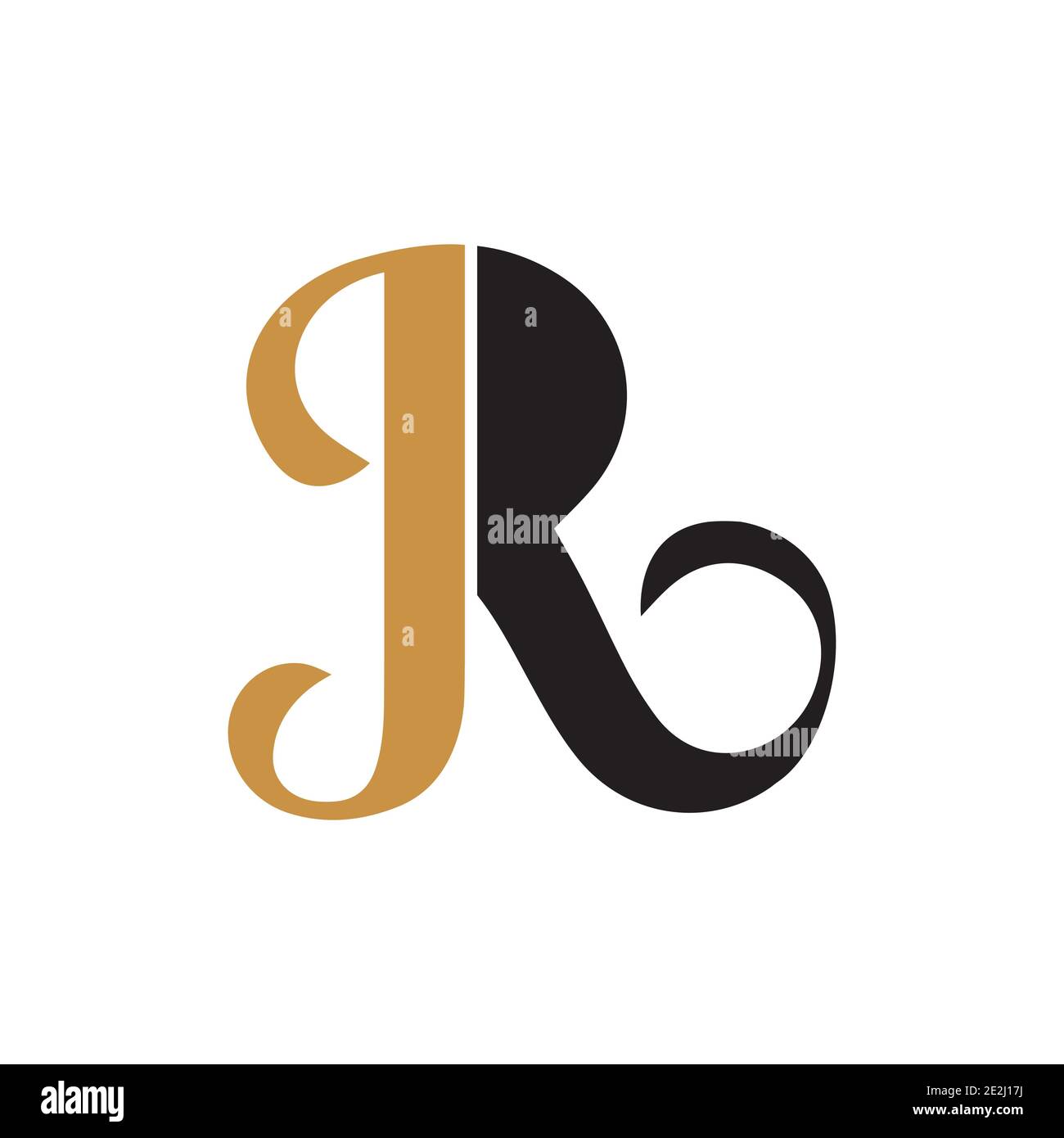 Initial jr letter logo vector template design. Creative abstract letter ...
