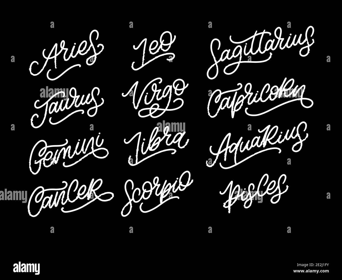 Aquarius constellation cartoon illustration Black and White Stock ...