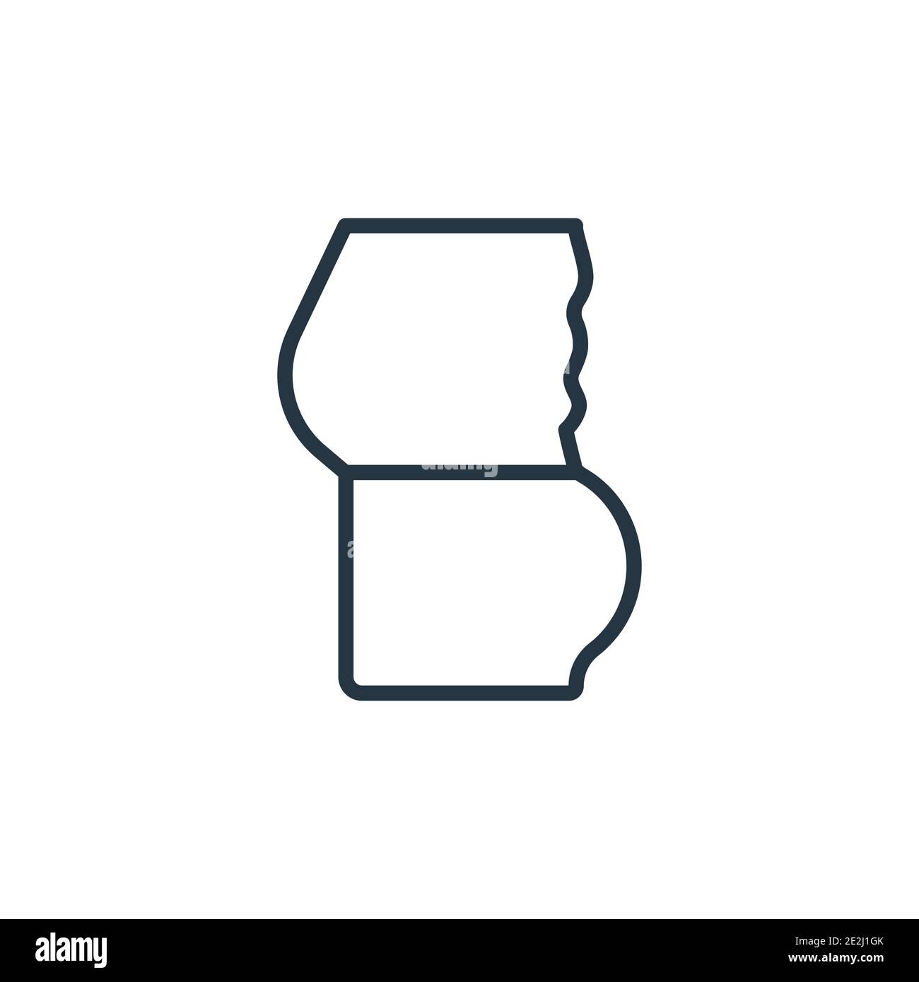 Body shaming outline vector icon. Thin line black body shaming icon ...