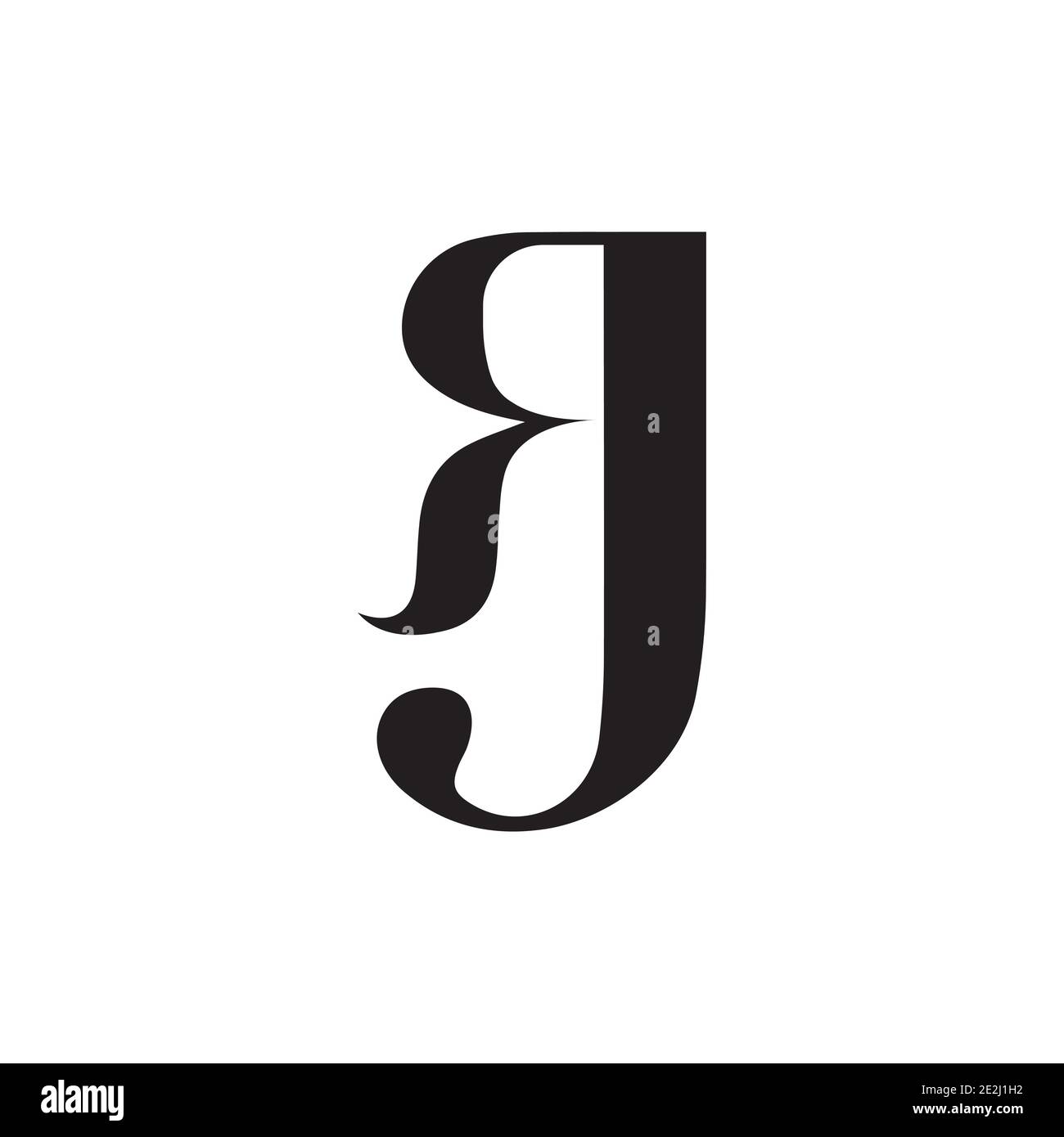 Initial jr letter logo vector template design. Creative abstract letter ...
