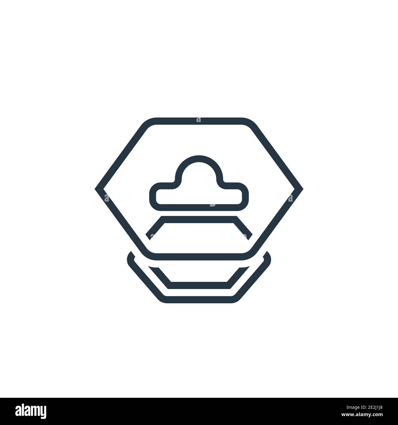 Ritual outline vector icon. Thin line black ritual icon, flat vector ...