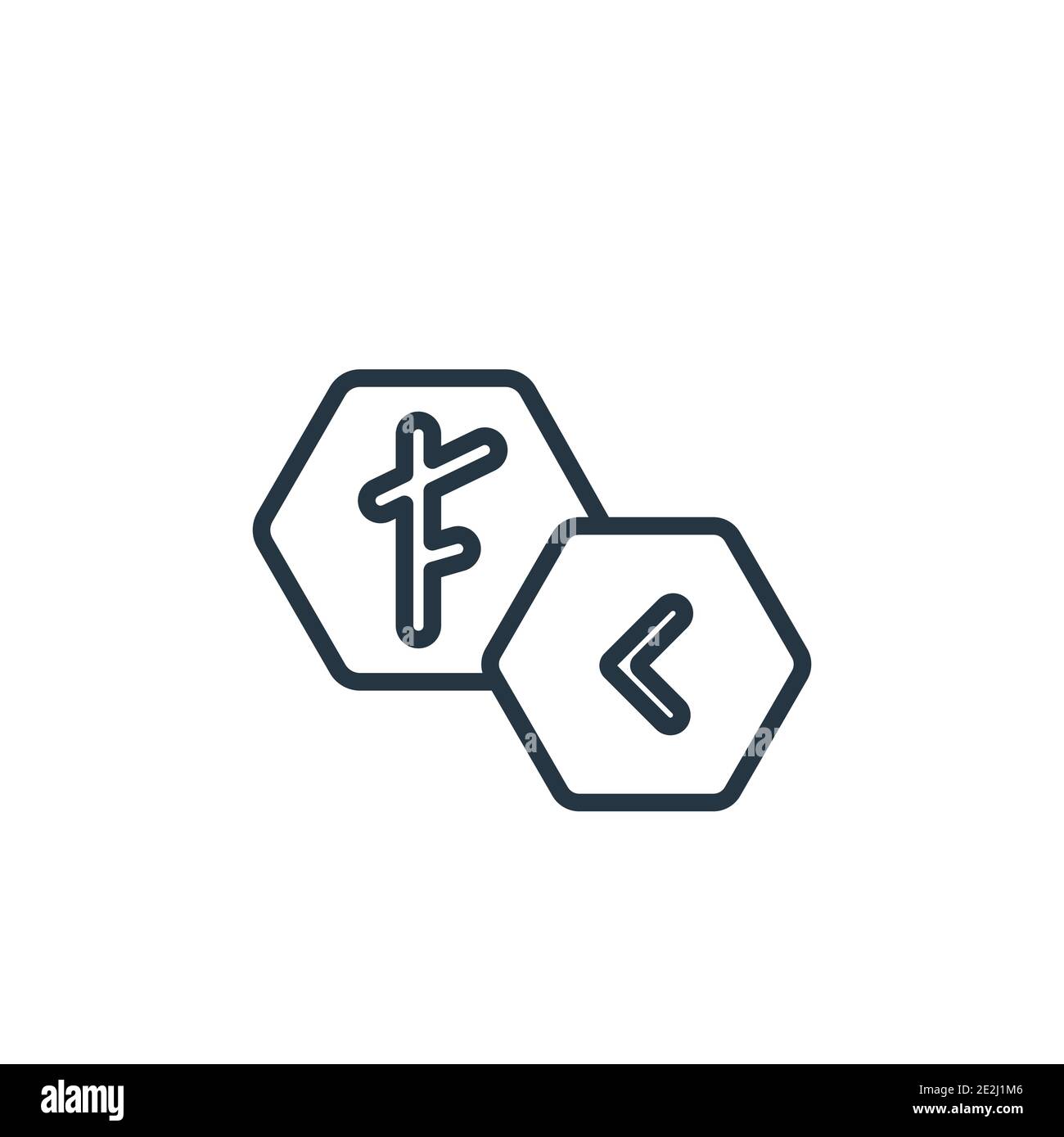 Runes outline vector icon. Thin line black runes icon, flat vector ...