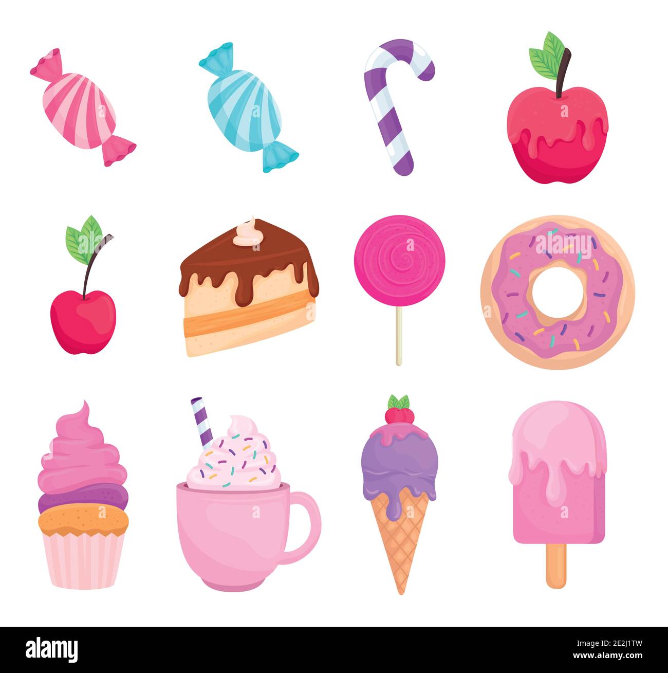 Sweet food icon collection vector design Stock Vector Image & Art - Alamy