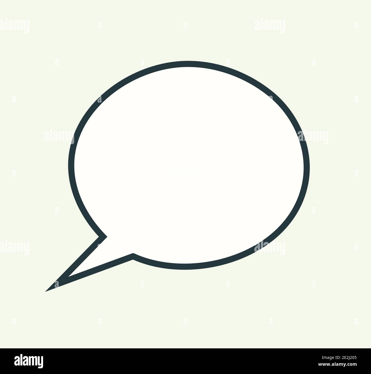 Flat Word Balloon on White Background. Left Side Stock Vector Image ...