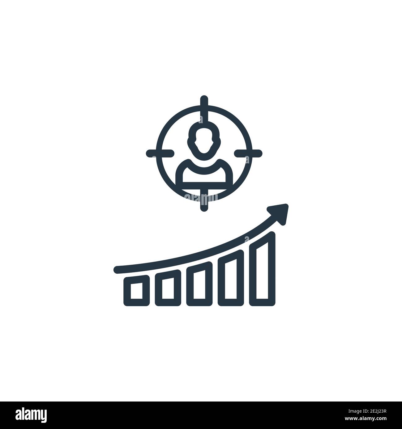 Consumer outline vector icon. Thin line black consumer icon, flat ...