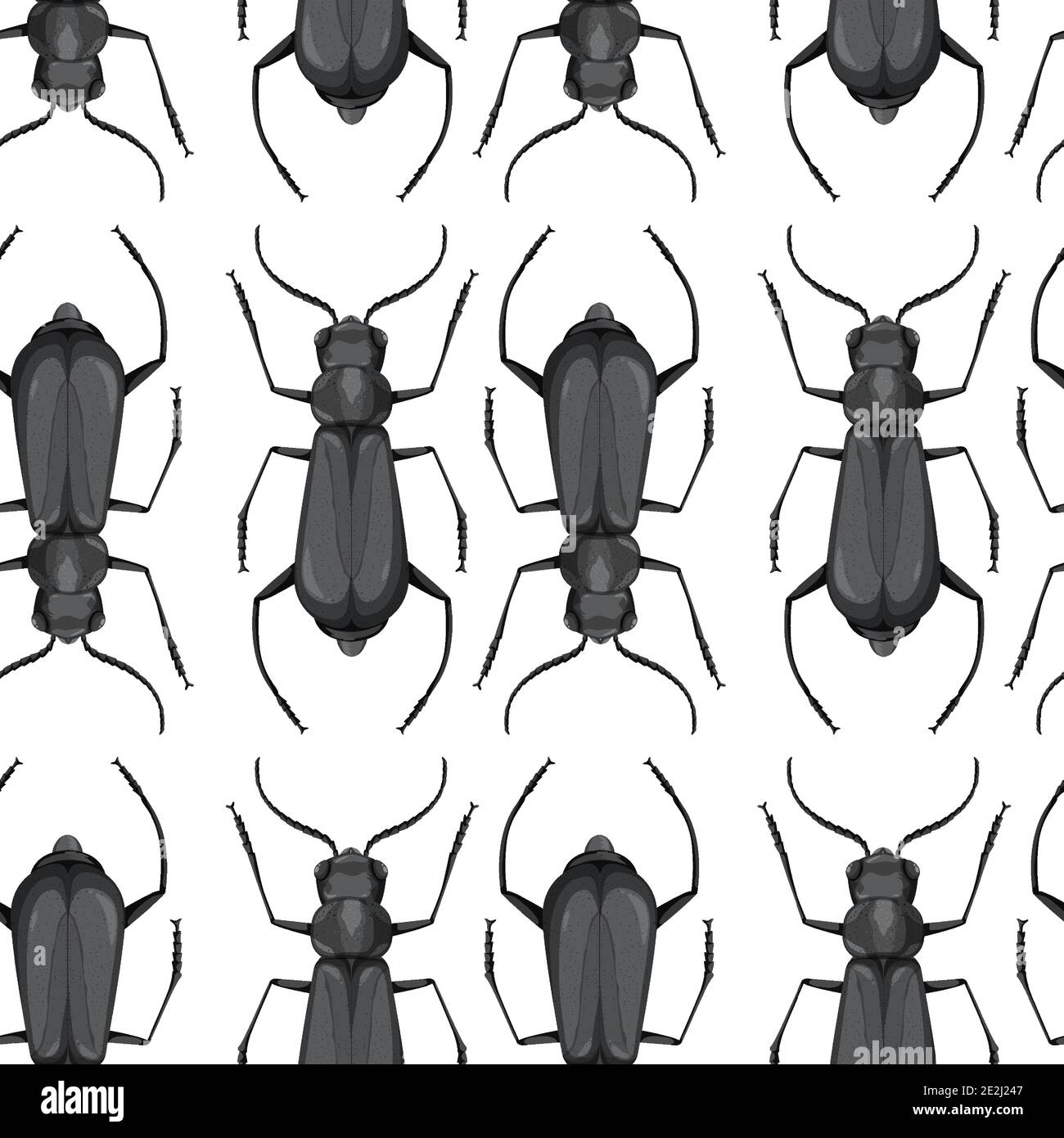 Beetle insect seamless background illustration Stock Vector Image & Art ...