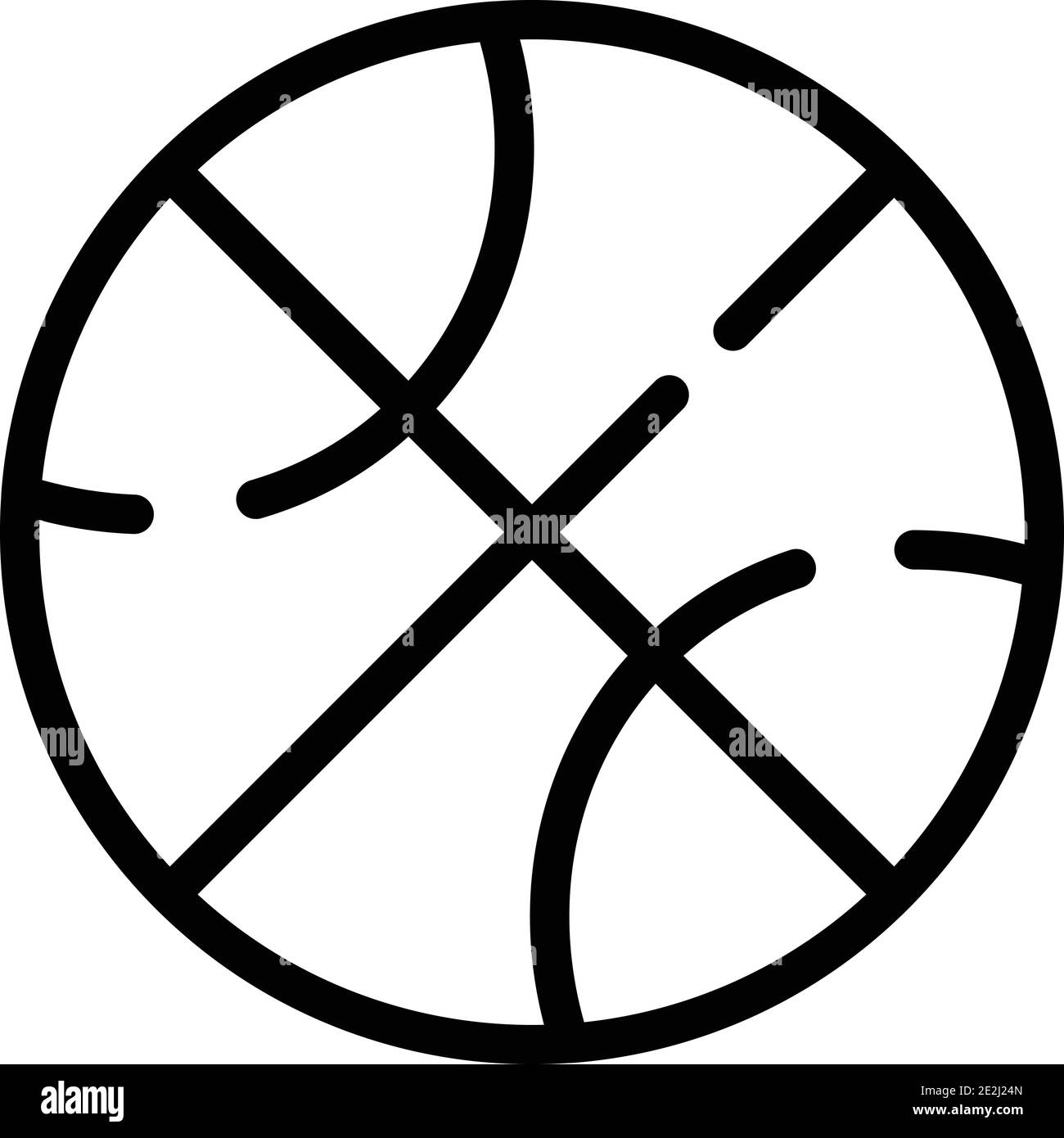 Basketball icon. Outline basketball vector icon for web design isolated ...