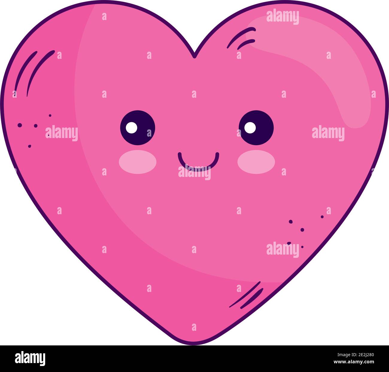 Kawaii heart cartoon vector design Stock Vector Image & Art - Alamy