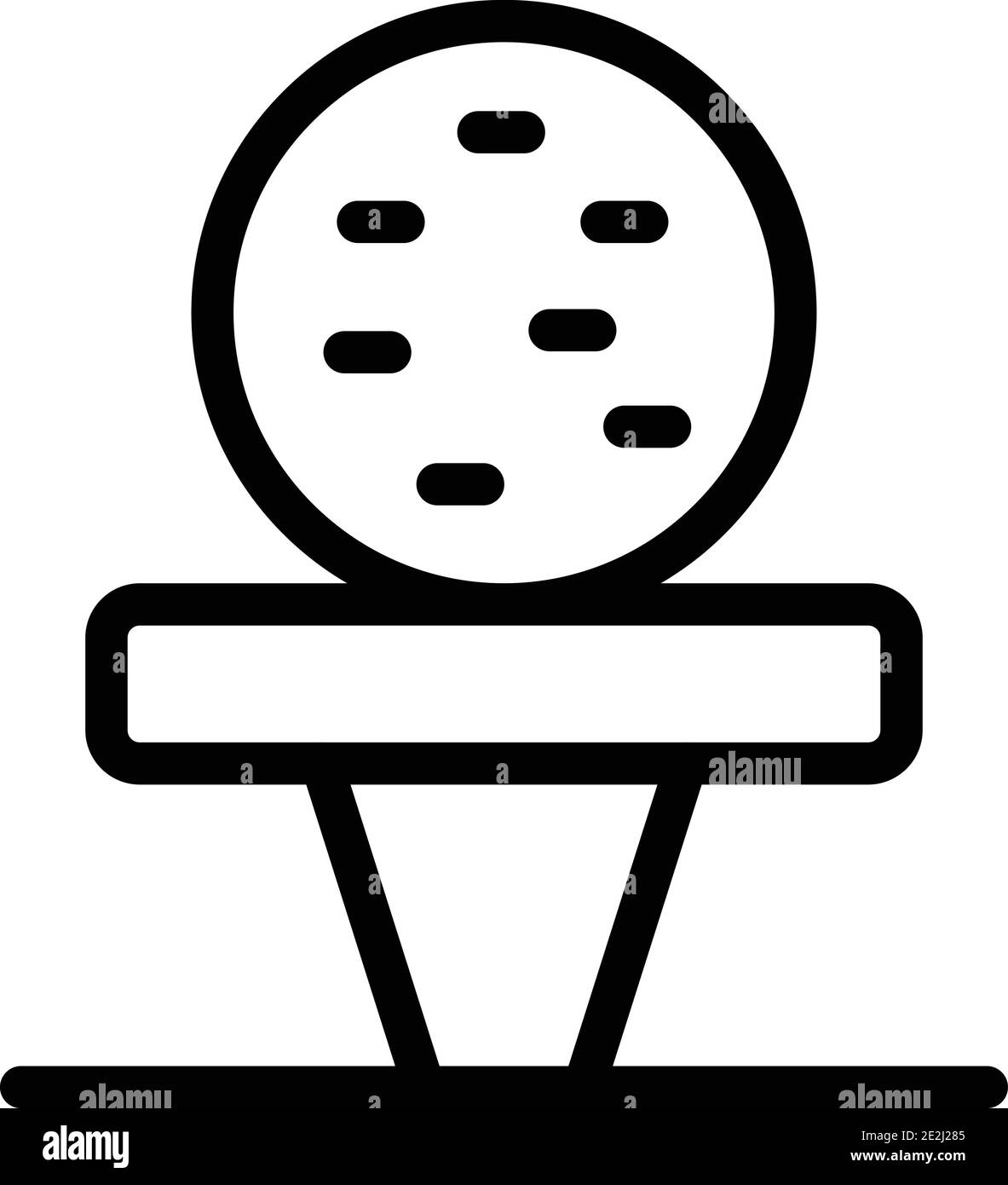 Golf ball icon. Outline golf ball vector icon for web design isolated ...