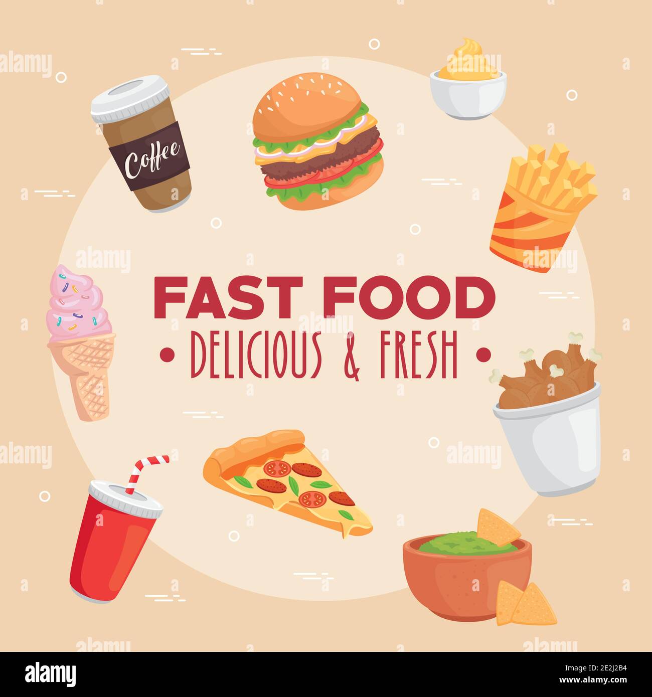 Fast food icon group vector design Stock Vector Image & Art - Alamy