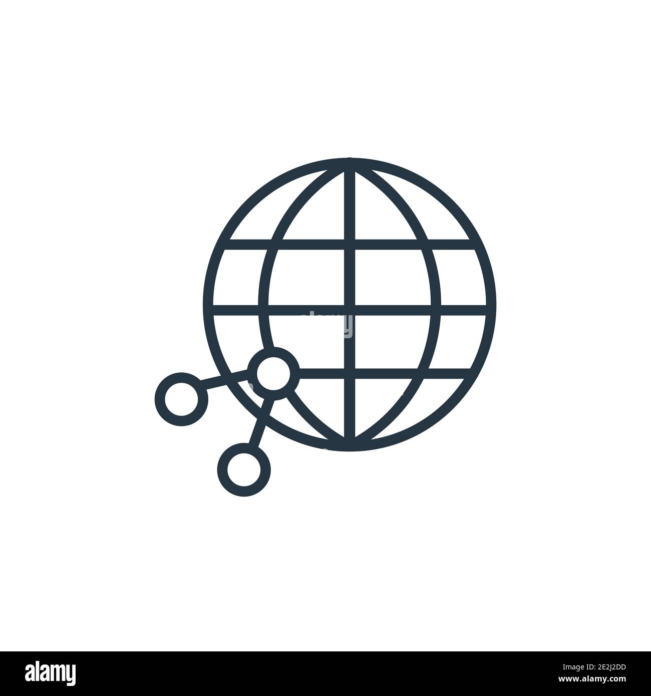 Network Conection Outline Vector Icon Thin Line Black Network Conection Icon Flat Vector