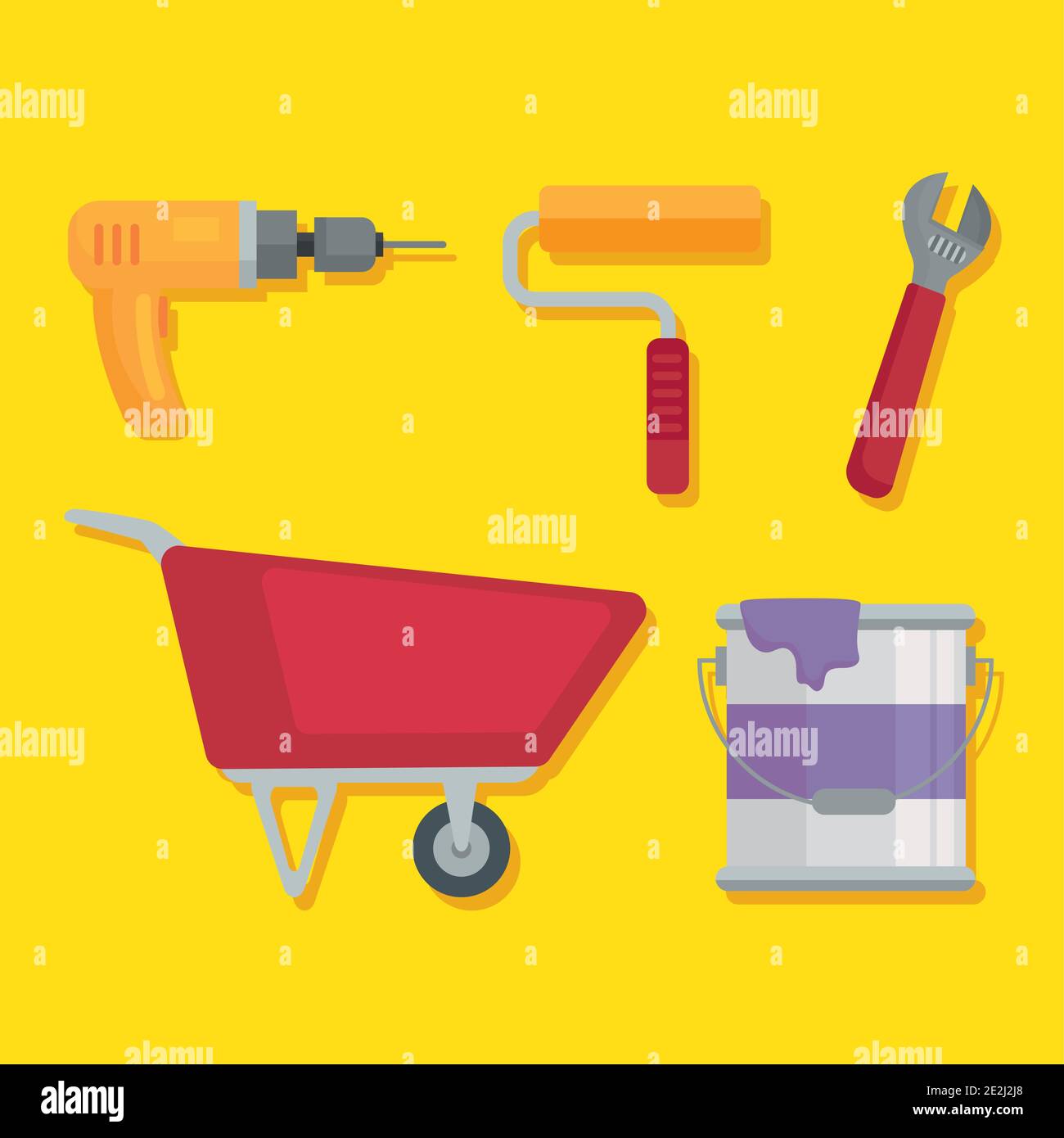 5 objects tools Stock Vector Images - Alamy