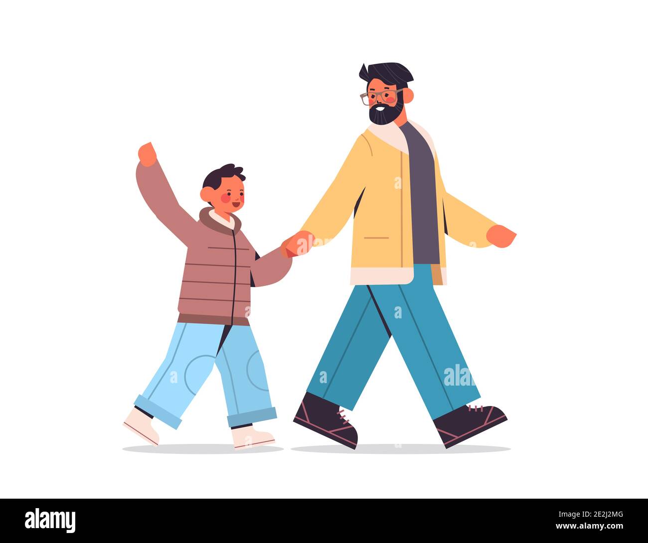 Father And Son Fighting Clipart
