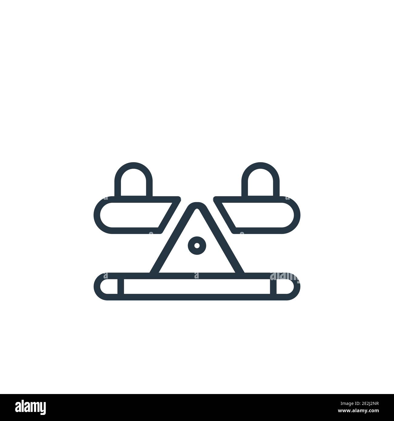 Balancer outline vector icon. Thin line black balancer icon, flat ...