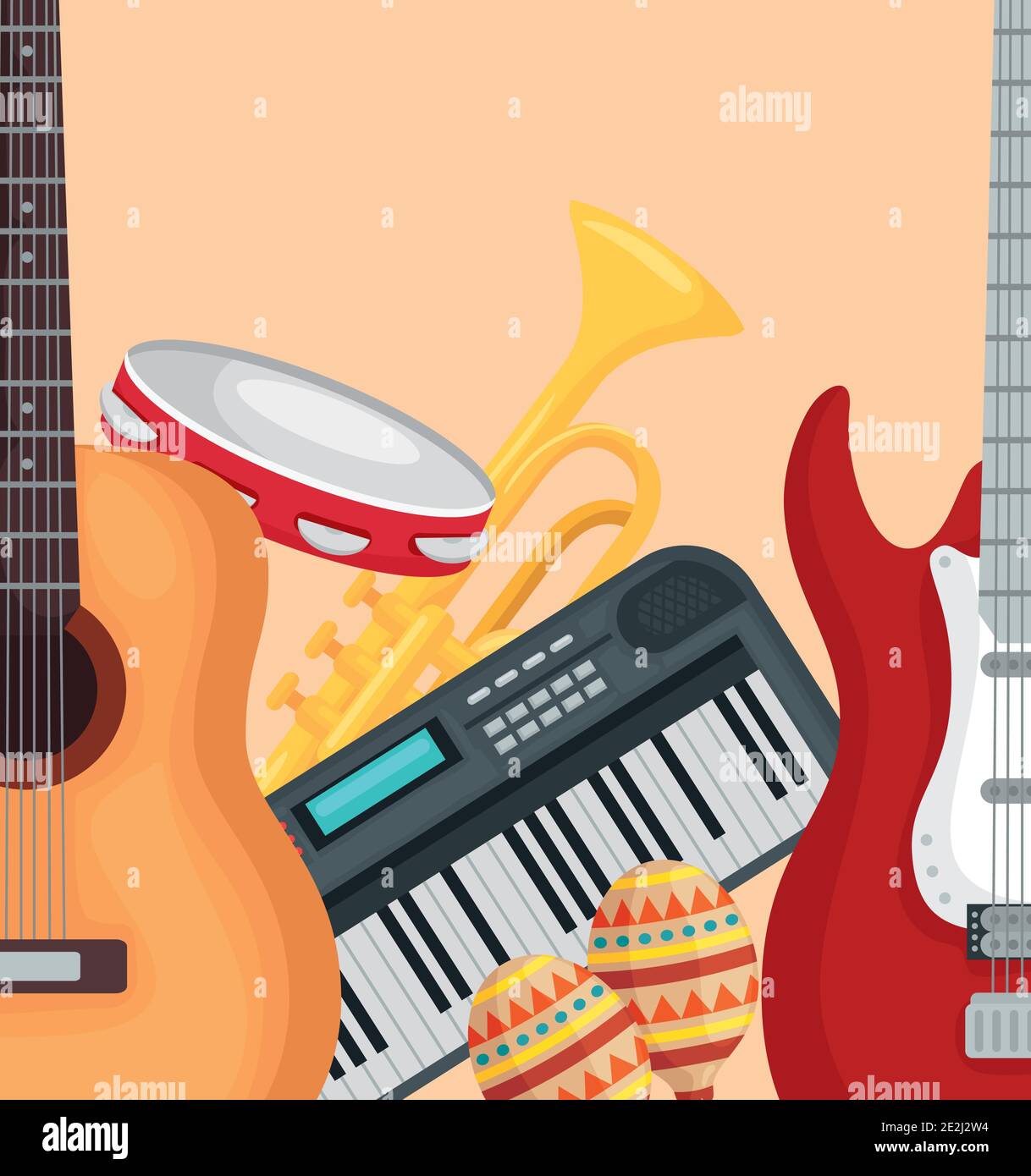 Music instruments symbol collection vector design Stock Vector Image ...