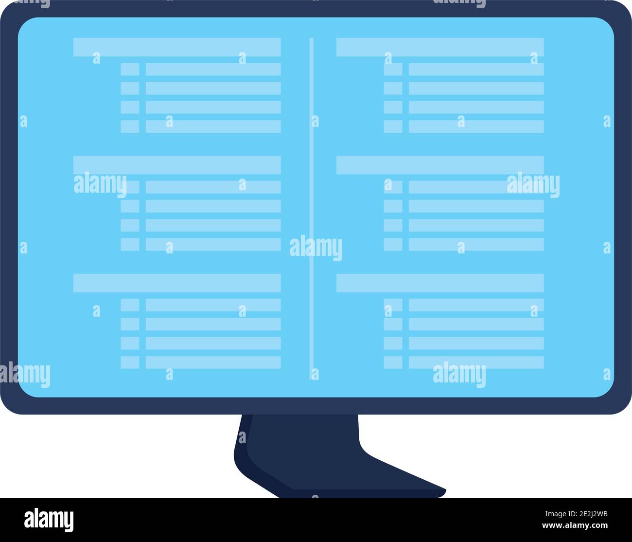 Desktop Computer With Programming Language Stock Vector Image And Art Alamy