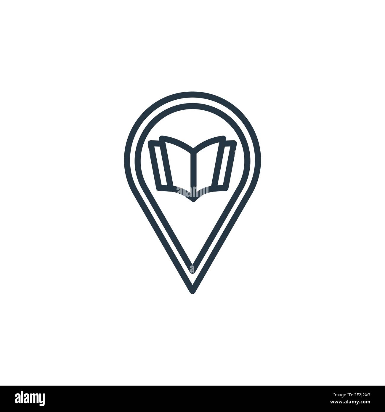 Reading zone outline vector icon. Thin line black reading zone icon ...