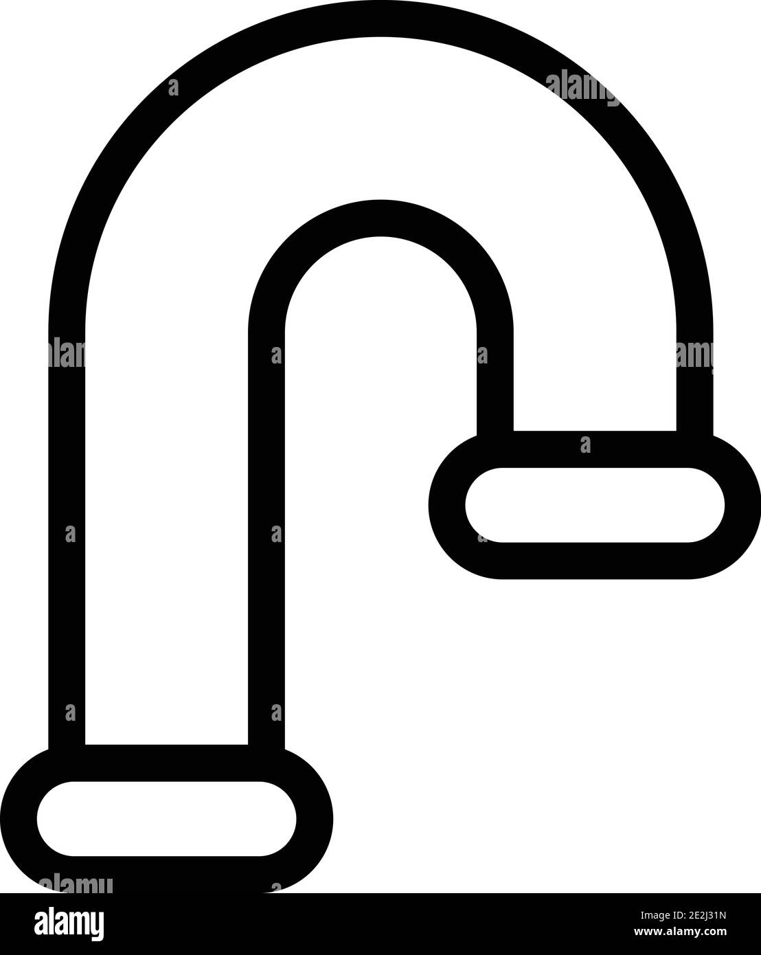 Gas pipe icon. Outline gas pipe vector icon for web design isolated on ...