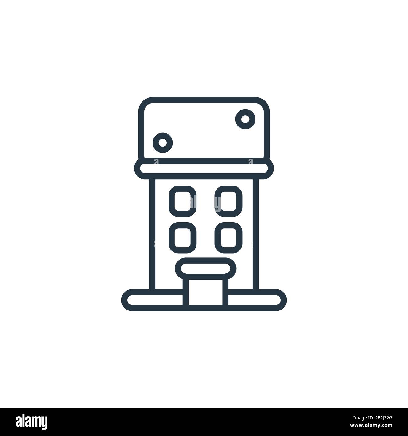 Restaurant outline vector icon. Thin line black restaurant icon, flat ...