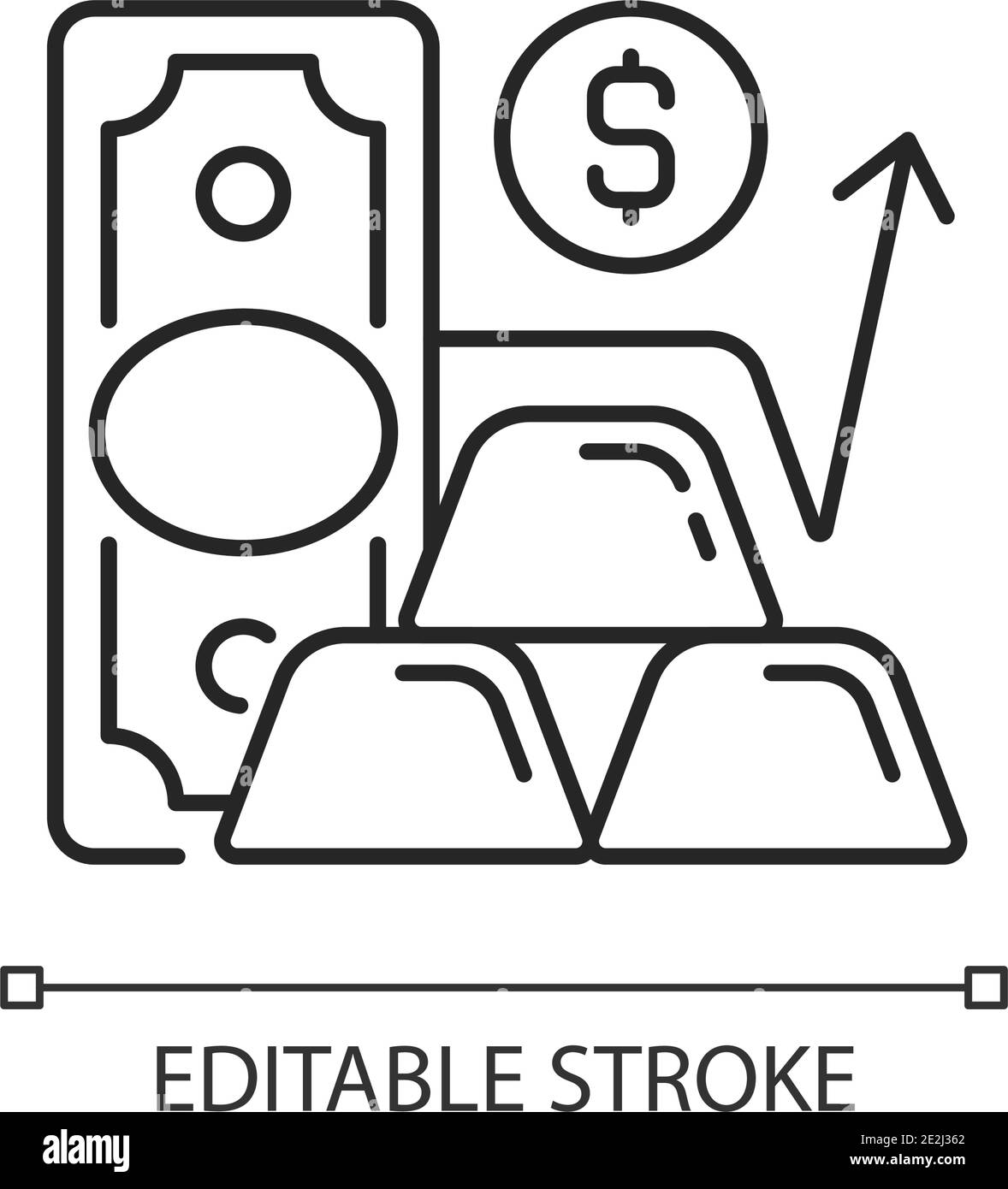 Gold price linear icon Stock Vector Image & Art - Alamy