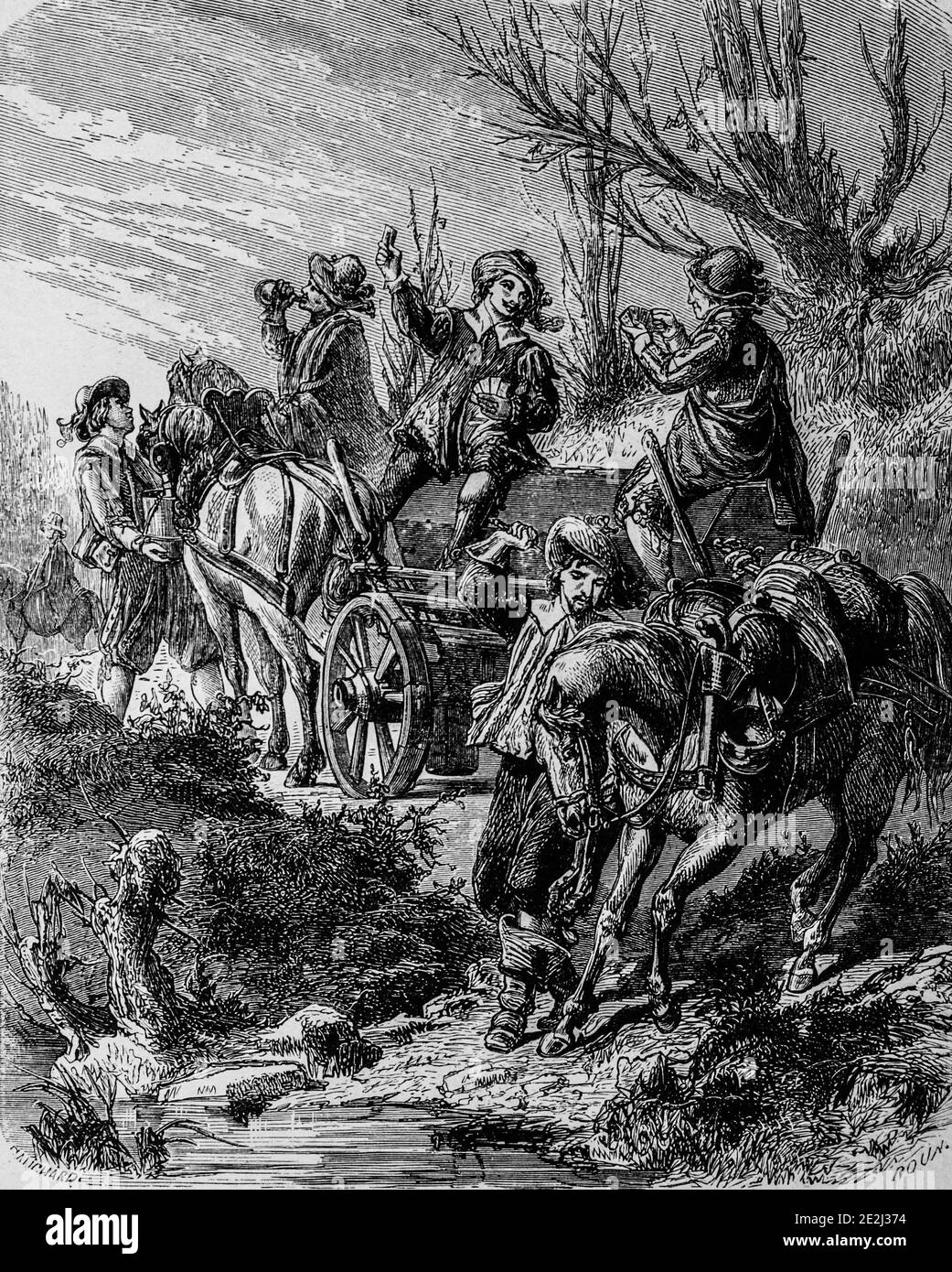 convoy of the duke of luynes 1621 ,editeur lahur 1883 Stock Photo - Alamy