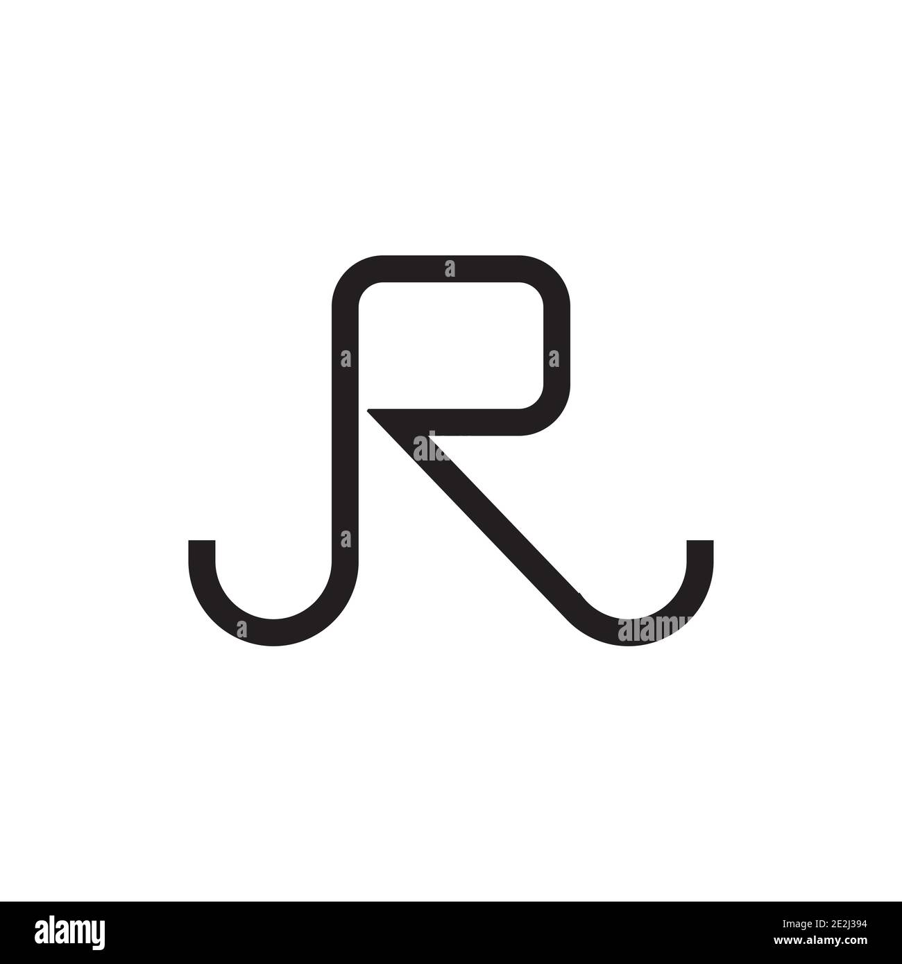 Initial jr letter logo vector template design. Creative abstract letter ...