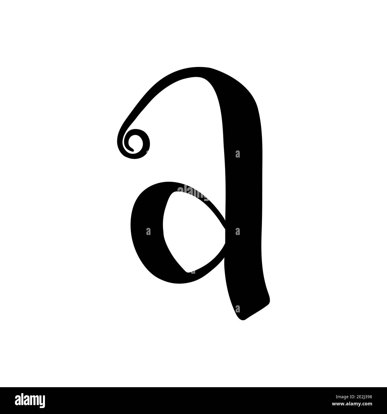 A letter lettering vector logo illustration on white background Stock ...